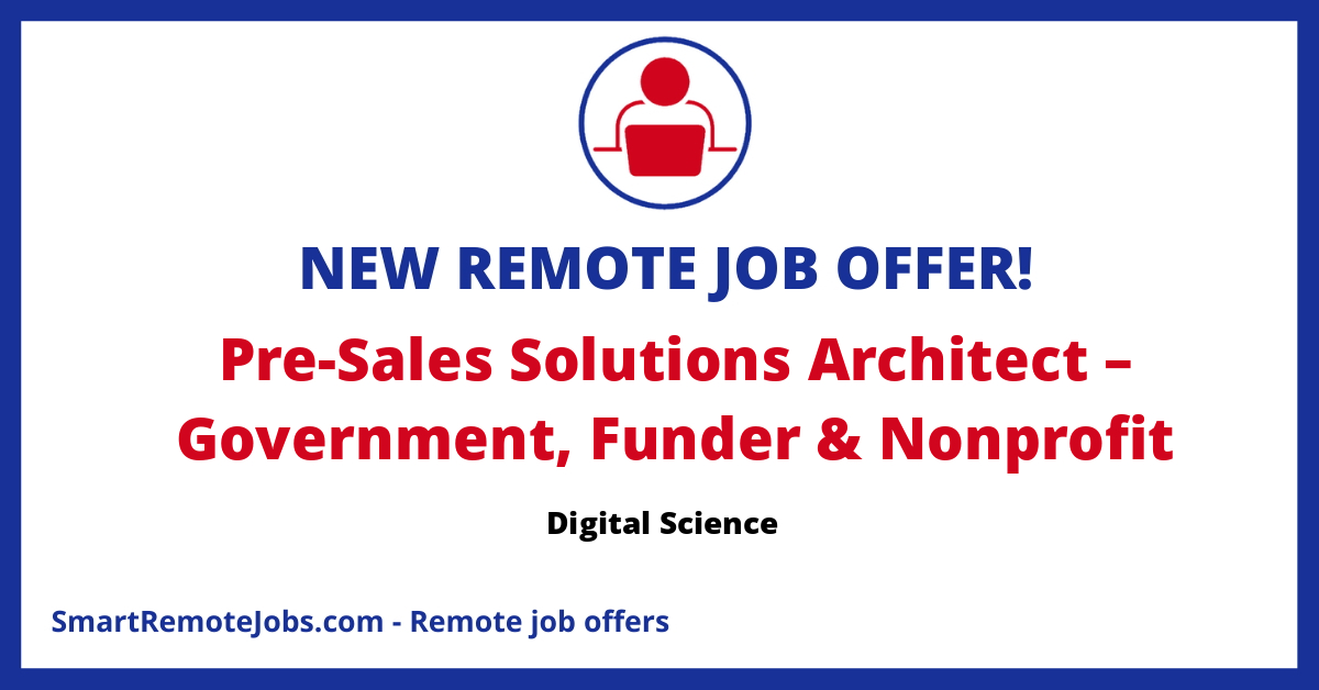 Pre-Sales Solutions Architect – Government, Funder & Nonprofit ...