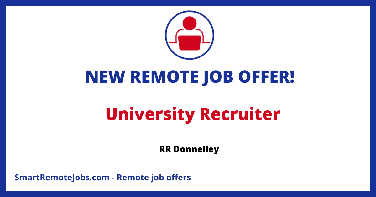 University Recruiter - RR Donnelley | Smart Remote Jobs