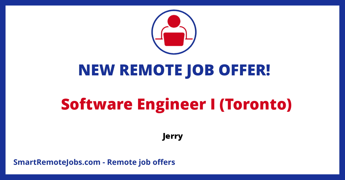 Software Engineer I (Toronto) - Jerry | Smart Remote Jobs