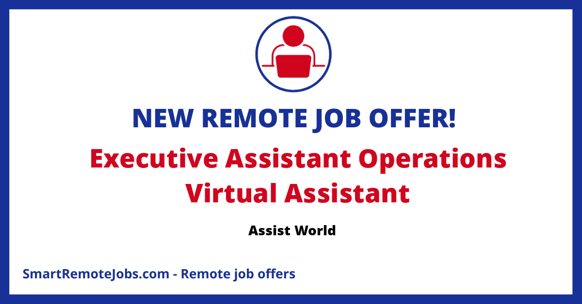 Executive Assistant Operations Virtual Assistant - Assist World | Smart ...