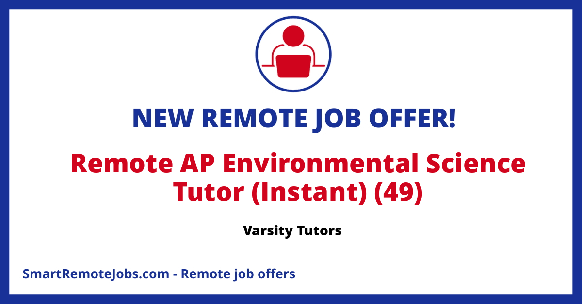 Remote AP Environmental Science Tutor (Instant) (49) - Varsity Tutors ...