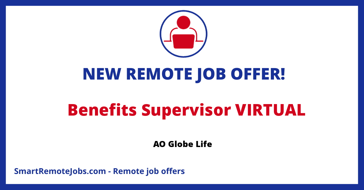 Benefits Supervisor VIRTUAL | Smart Remote Jobs