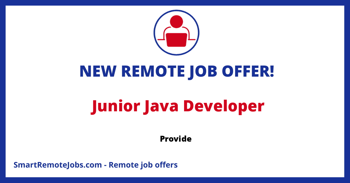 Junior Java Developer - Provide | Smart Remote Jobs